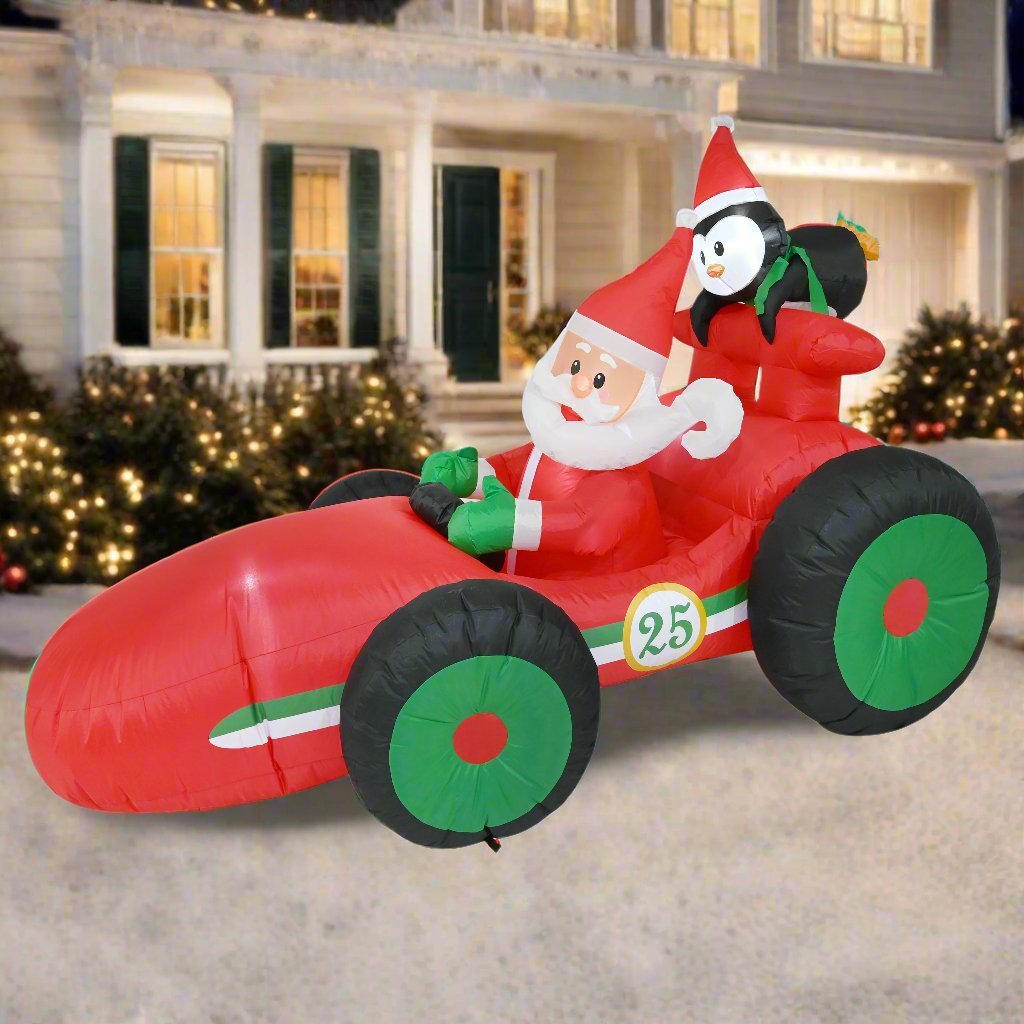 Airpower Santa Race Car 225cm — Christmas Factory