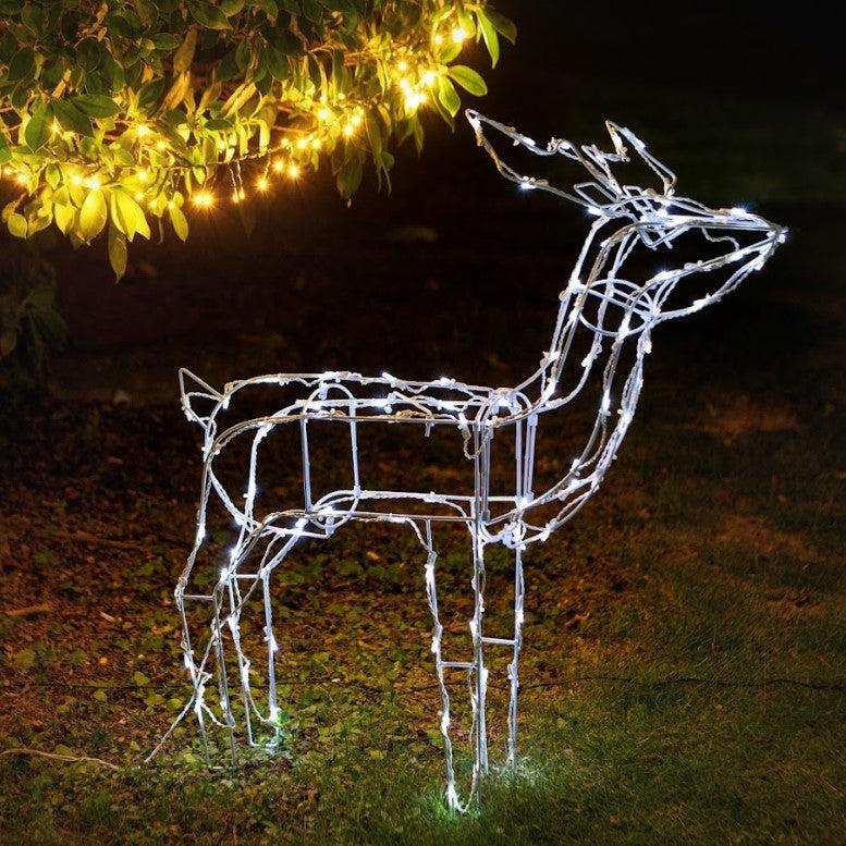 Battery Operated LED Reindeer – 2 Style Options: Feeding and Standing ...