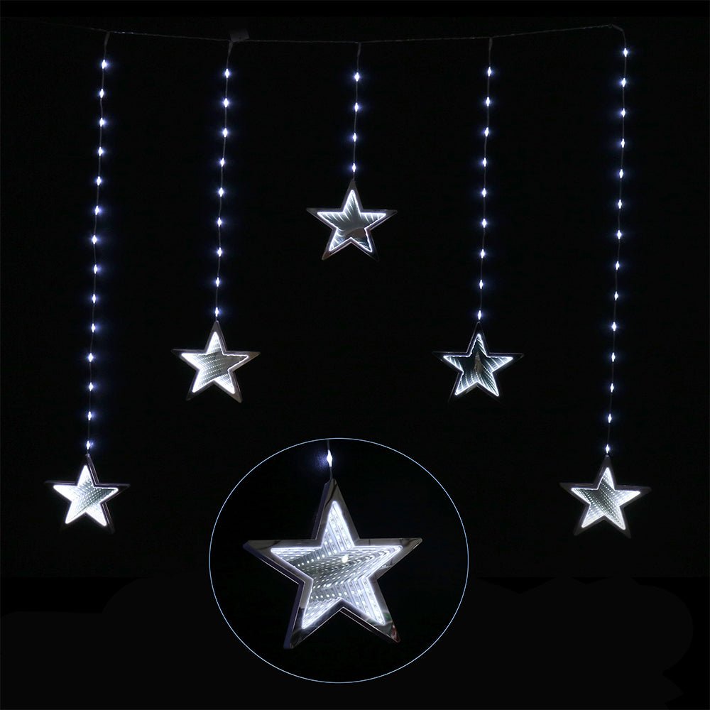 LED Infinity Stars Curtain Lights avaiable in 2 Colors — Christmas Factory