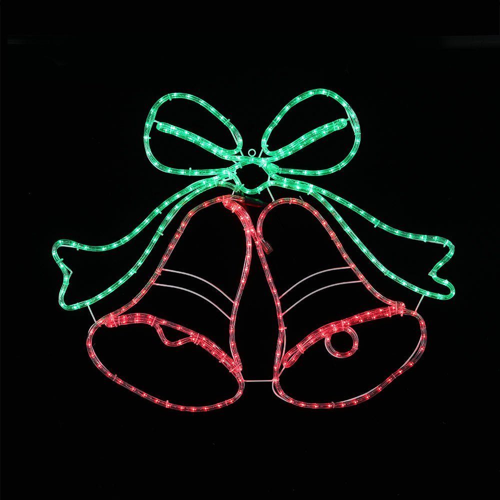 LED Ropelight Twin Bells with Bow — Christmas Factory