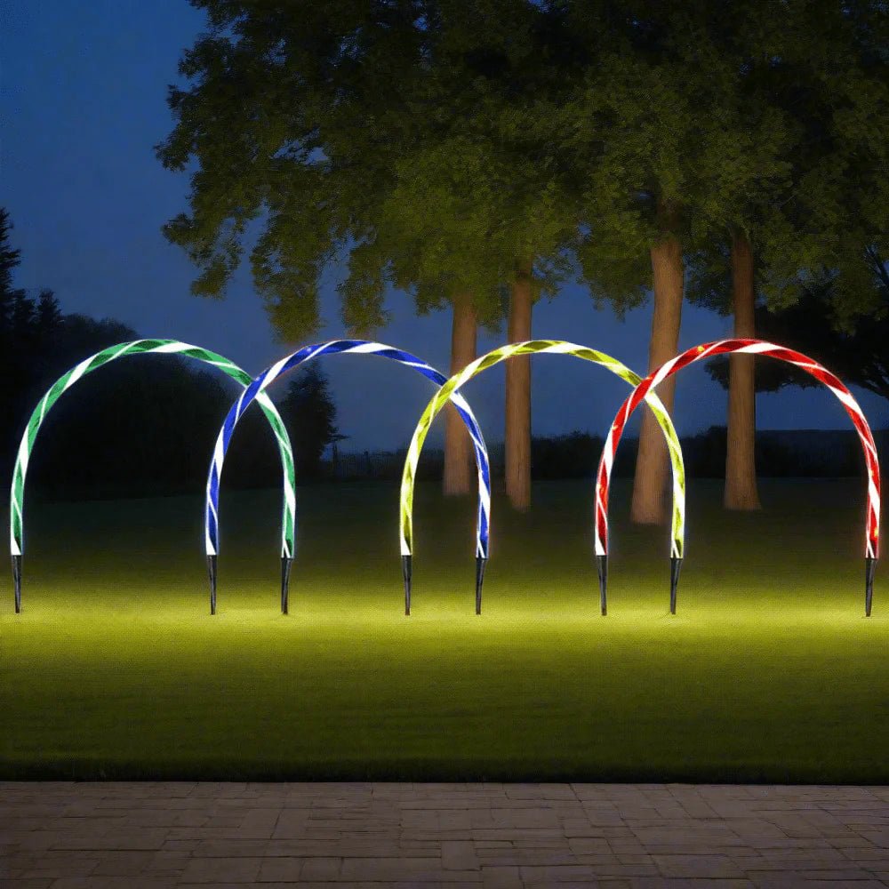 Multi Arch Path Lights – 4pc, Dazzling Multicolour LEDs — Christmas Factory