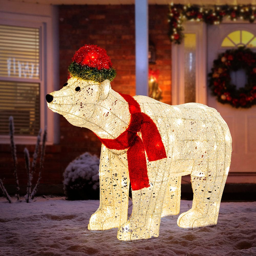 New Arrival: LED Flashing Glitter Thread Polar Bear – 70 LEDs, 90cm ...
