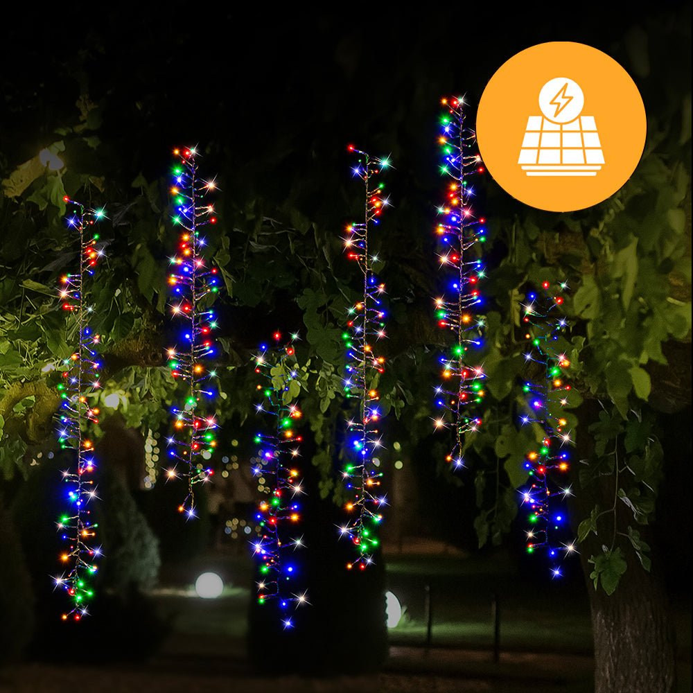 Solar 480 LED Cluster Chain Lights - available in 2 Colours — Christmas ...