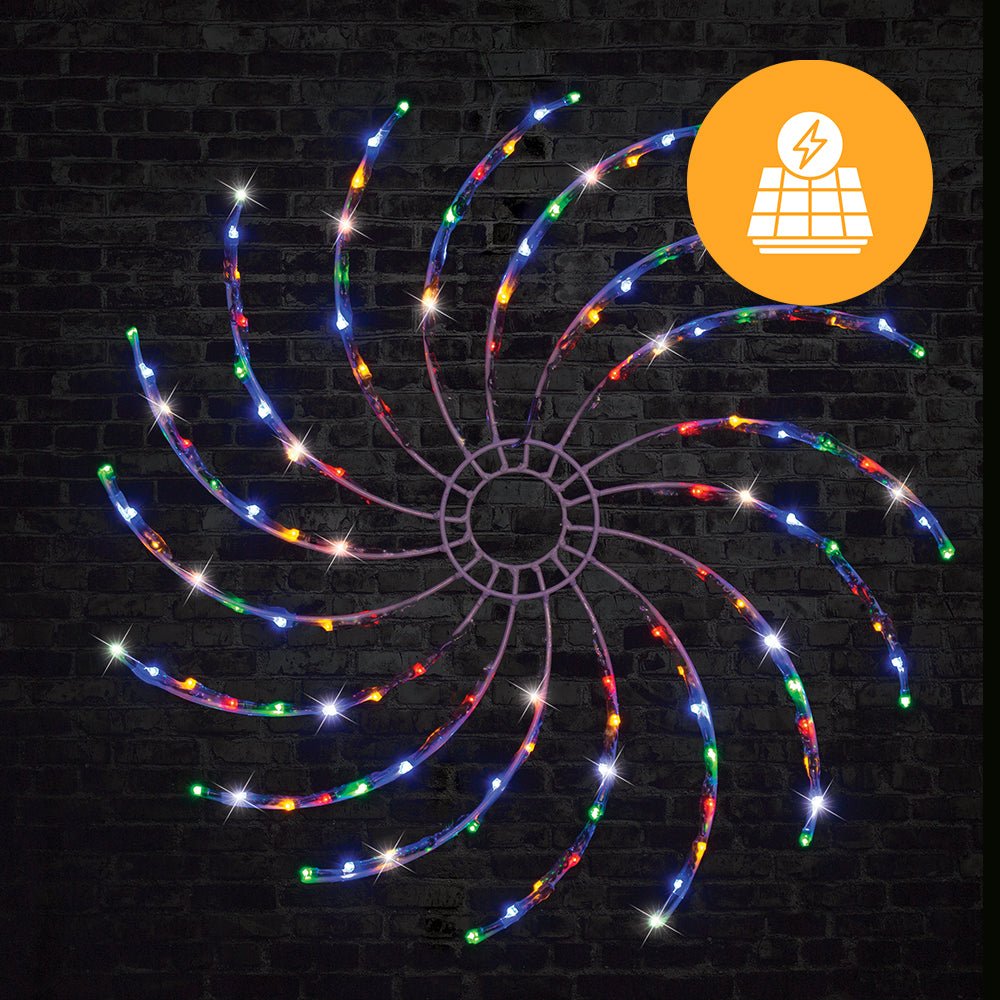 Solar LED Spinner Light 50cm Multicolor — Christmas Factory