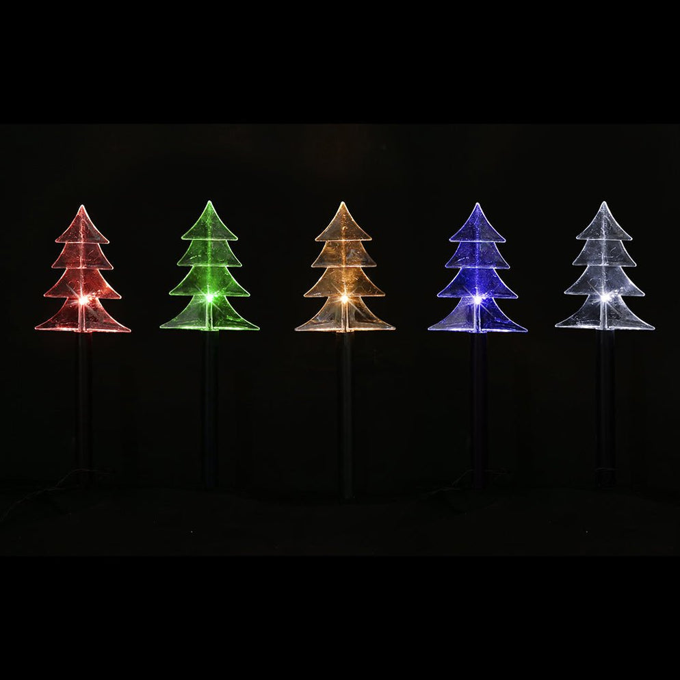 Solar Tree Shape Path Lights – 5 Pack, 38cm available in 2 Colors ...
